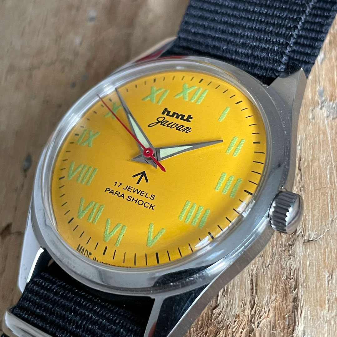 HMT Jawan militaire cadran jaune - subtinnio